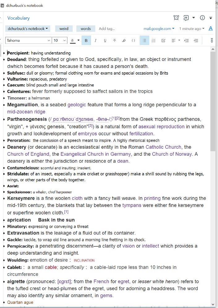 Sesquipedalian Habits – Churbuck.com